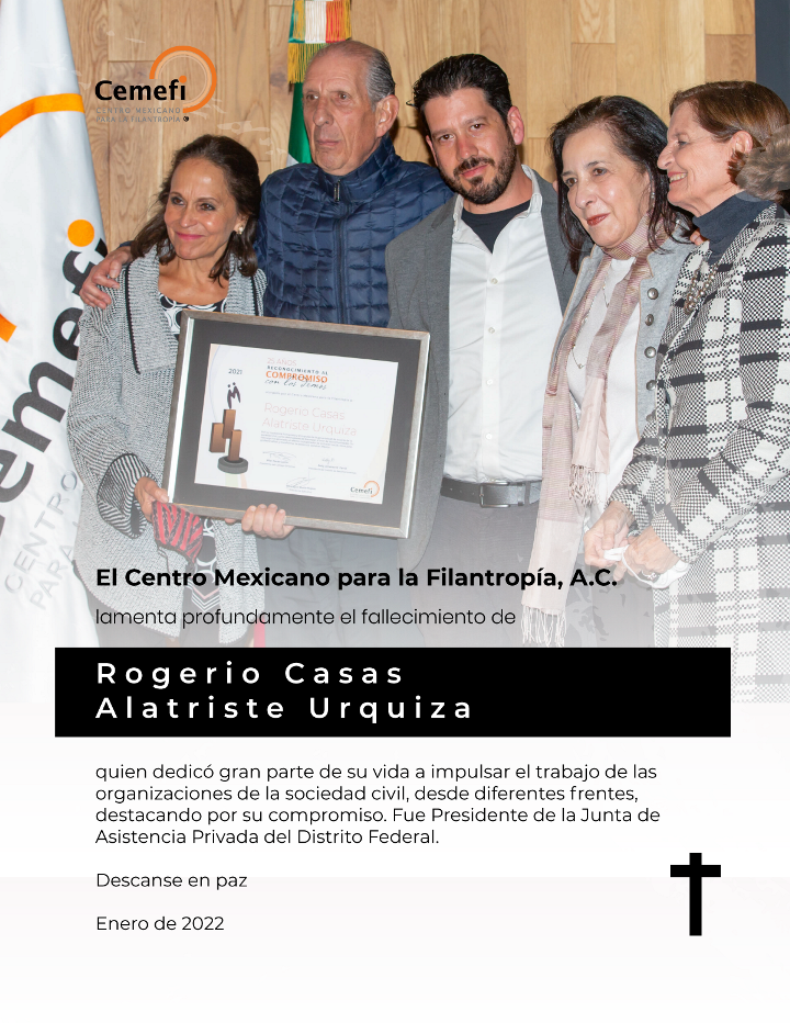 El Cemefi lamenta el fallecimiento de Rogerio Casas Alatriste Urquiza ...
